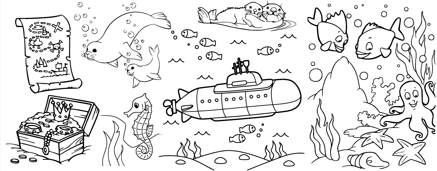 Desenho Para Colorir Fundo Do Mar